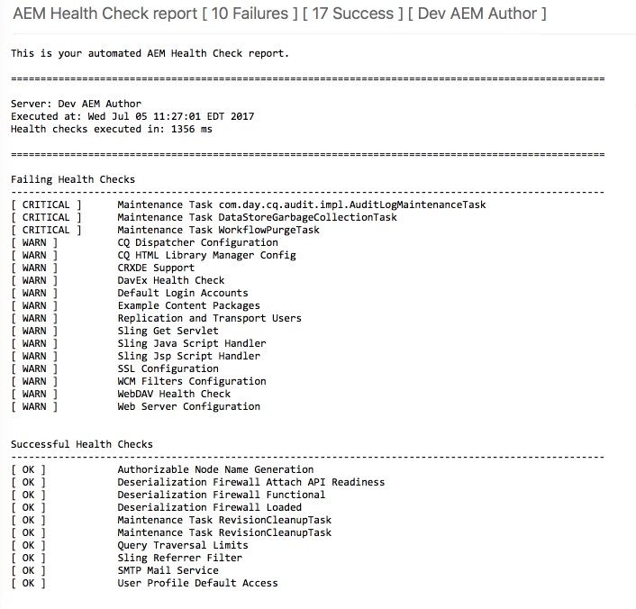 Health Check Status E-mailer · Issue #1039 · Adobe-Consulting-Services/acs-aem-commons · GitHub