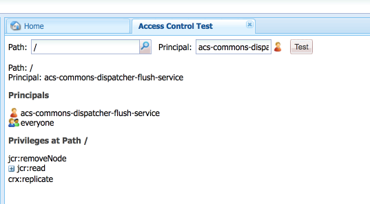 acs-commons-dispatcher-flush-service system user dispatcher flush ACLs for jcr:removeNode ...