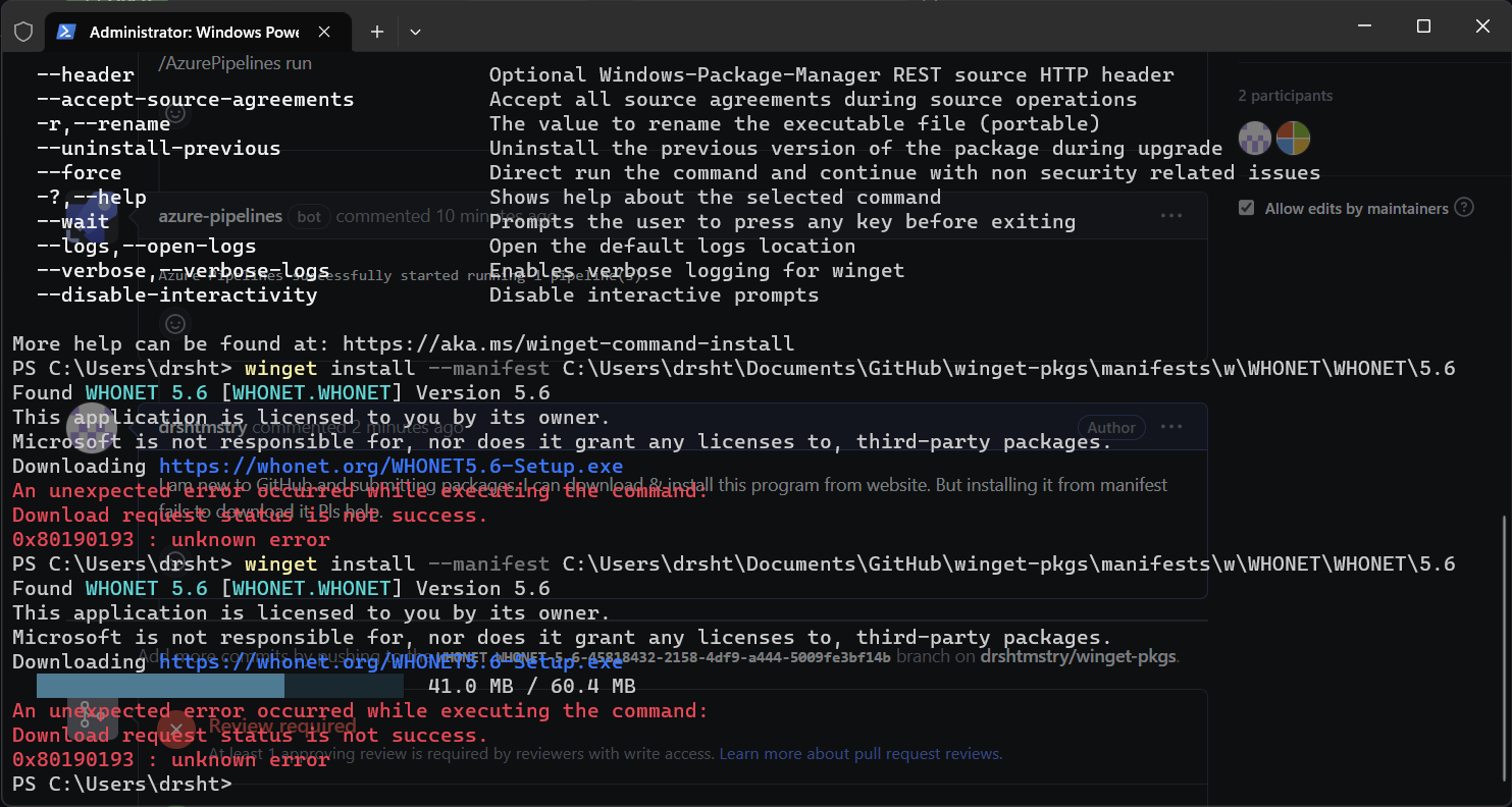 [Package Issue]: WHONET.WHONET version 5.6 [Help Needed] · Issue #120118 · microsoft/winget-pkgs ...