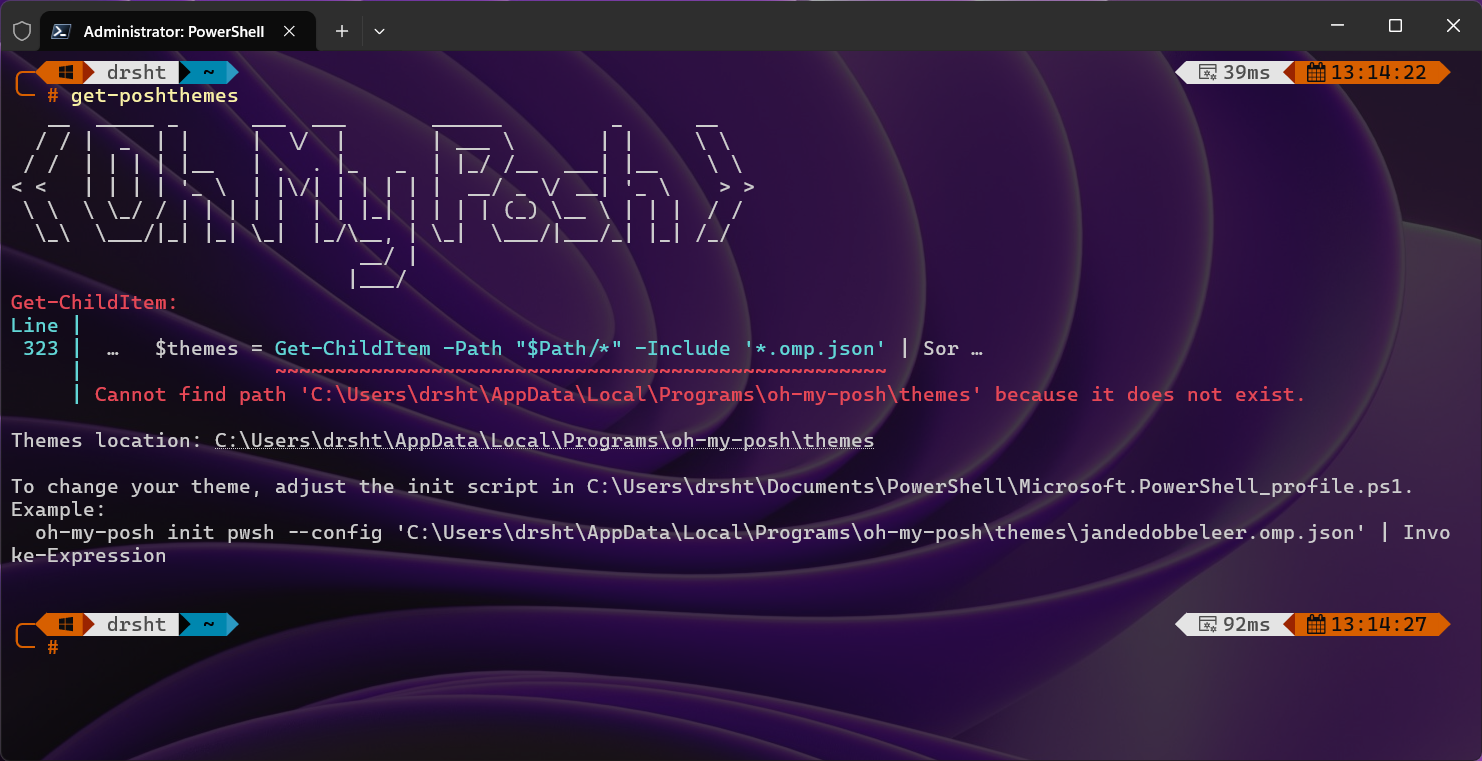 Get Poshthemes Error When Scope Is Machine Instead Of User · Issue 4359 · Jandedobbeleeroh My