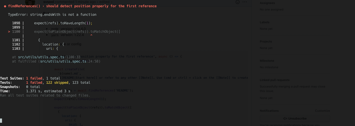Typeerror Stringendswith Is Not A Function · Issue 291 · Jest Communityjest Extended · Github 3401