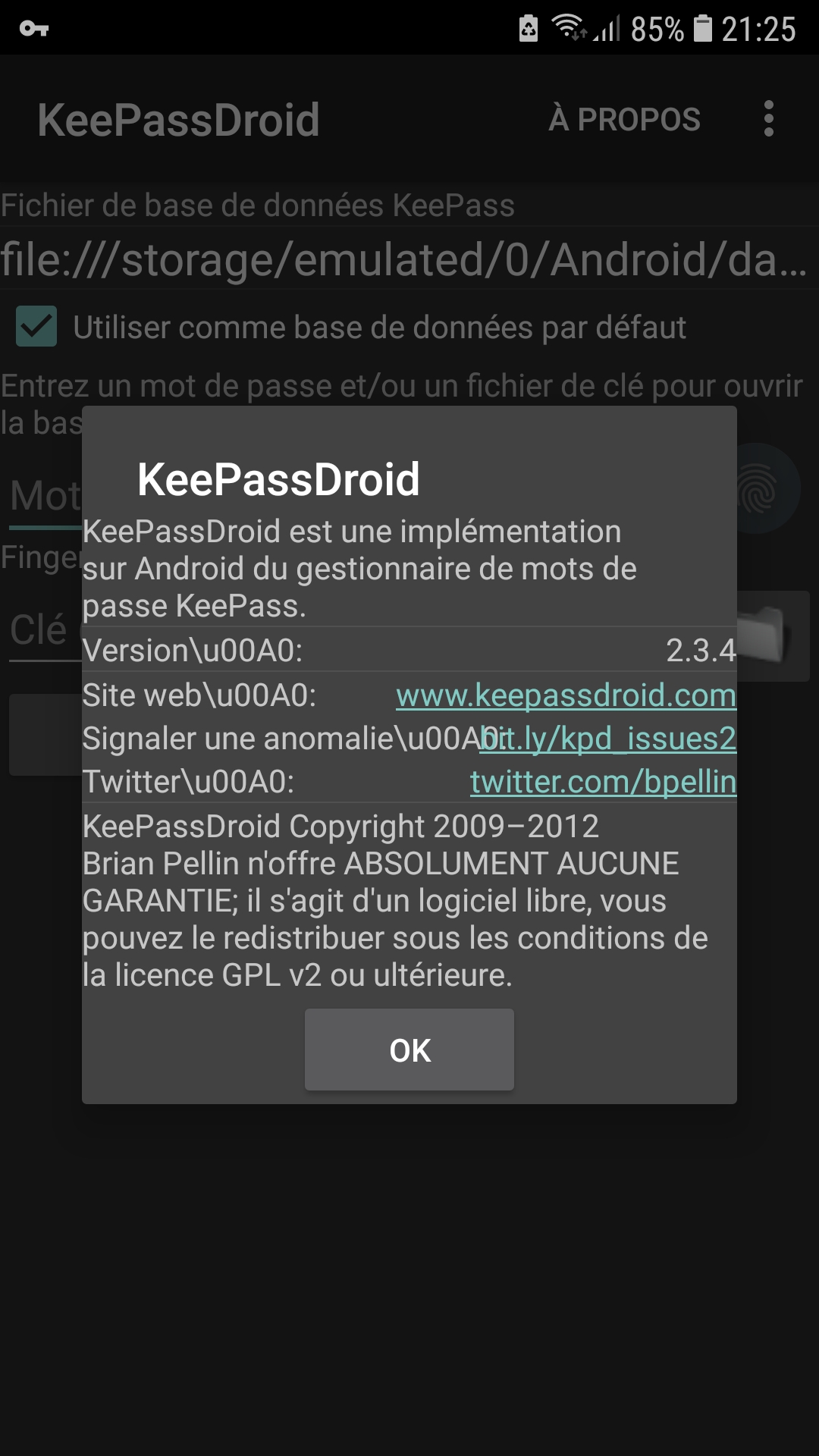 Strange caracters at the end of sentences before ":" · Issue #320 · bpellin/keepassdroid · GitHub