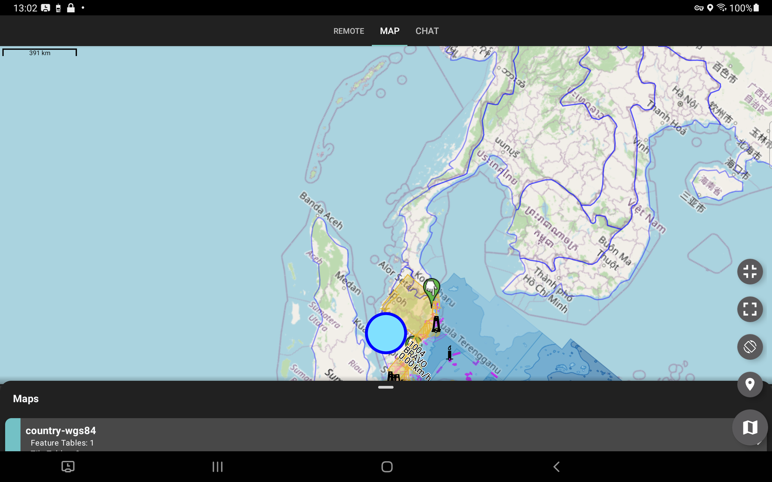 Current position at the bottom of the screen (setExpectedCenter) when bearing is not zero ...