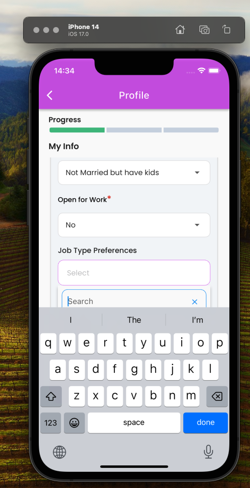 The Option Selection Dropdown Not Padded Upward When Keyboard Appear If