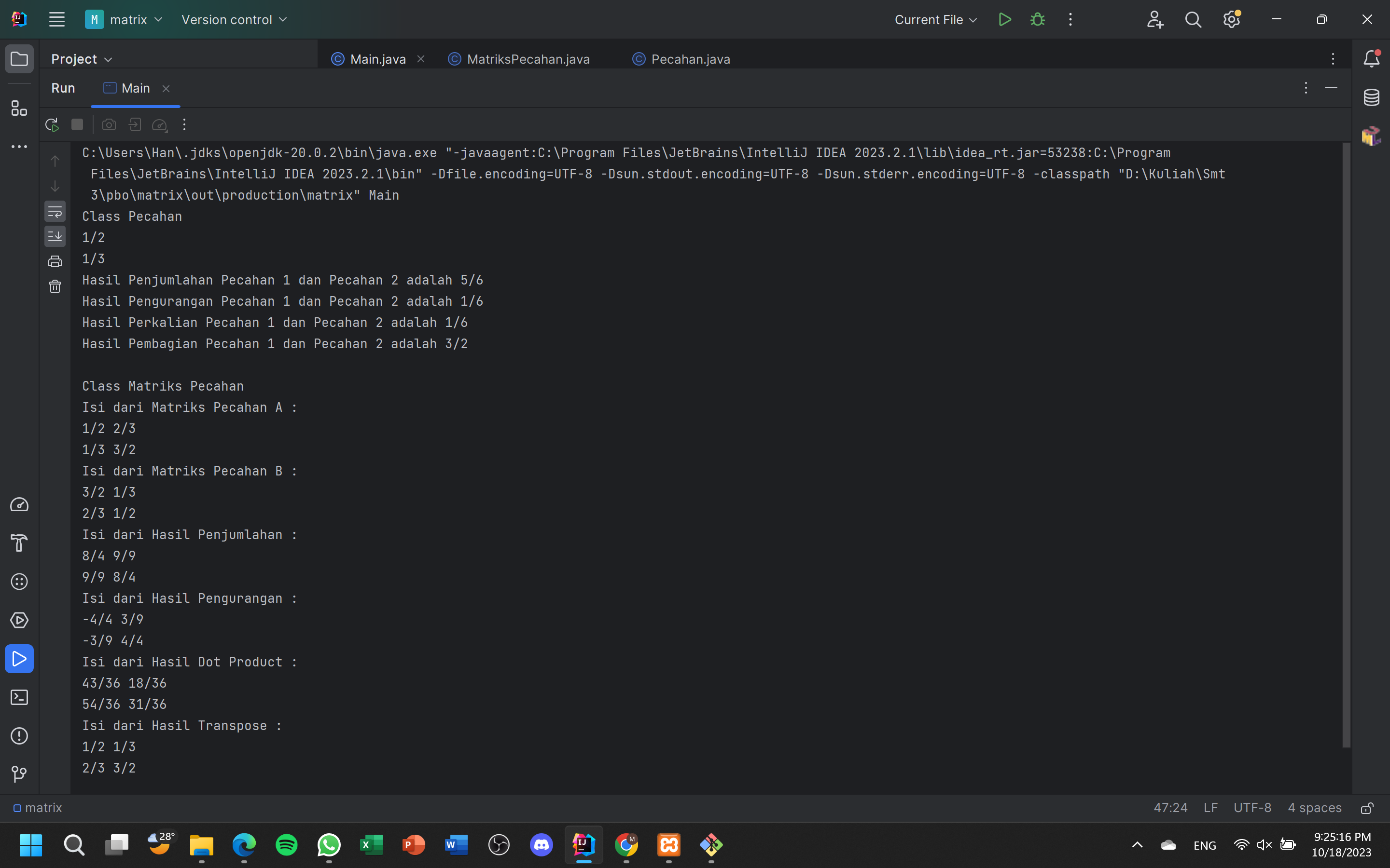 GitHub - xlavix/Matriks-dan-Pecahan