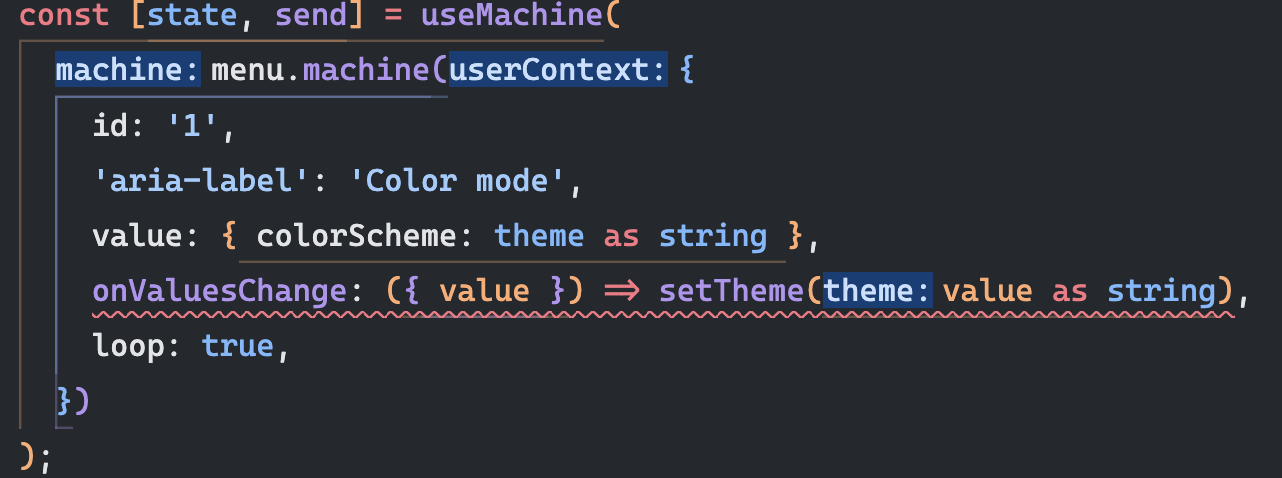 onValuesChange type error for @zag-js/menu · Issue #546 · chakra-ui/zag · GitHub