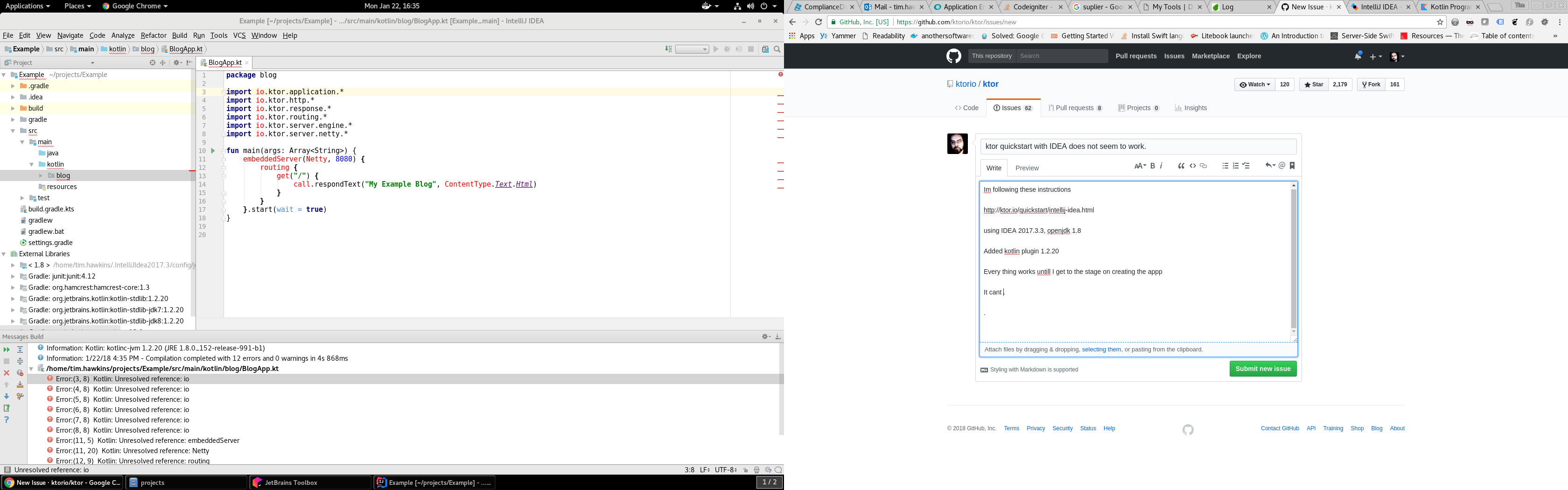 ktor quickstart with IDEA does not seem to work. · Issue #296 · ktorio/ktor · GitHub
