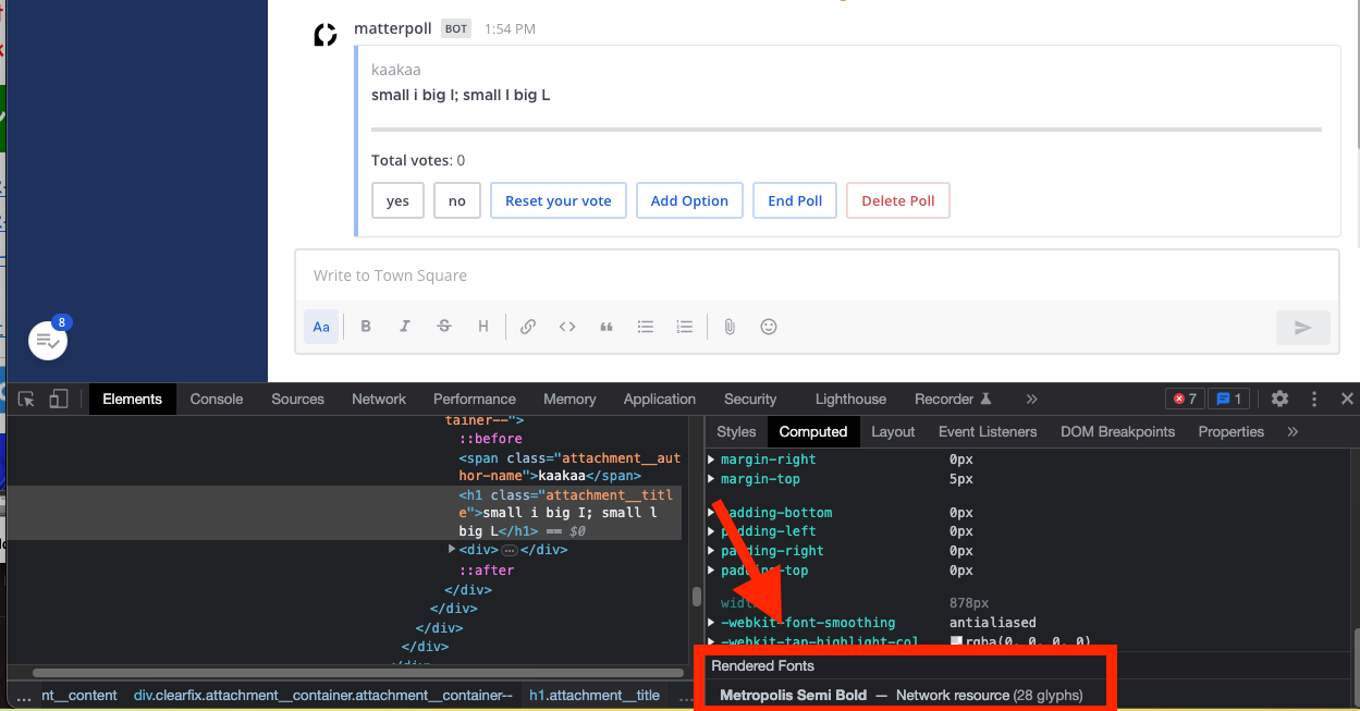 Font issue: small letter i is displayed as I · Issue #486 · matterpoll ...