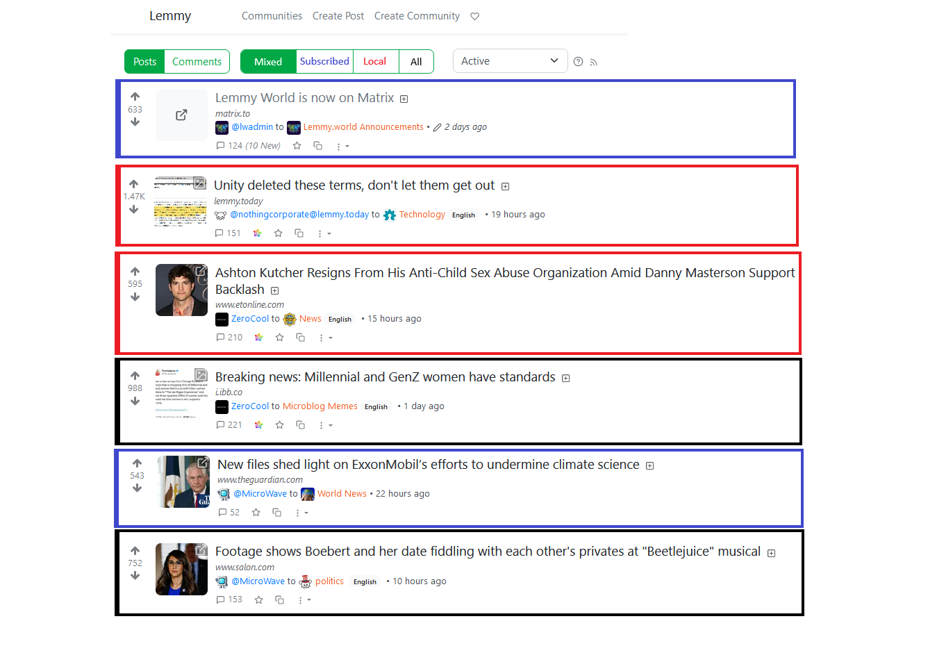 A new Mixed-feed which merges the Subscribed, Local and All feed based on probabilities ...