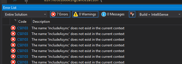 Includeincludeasync Not Recognized By Intellisense · Issue 98 · Toddamsrazorlight · Github