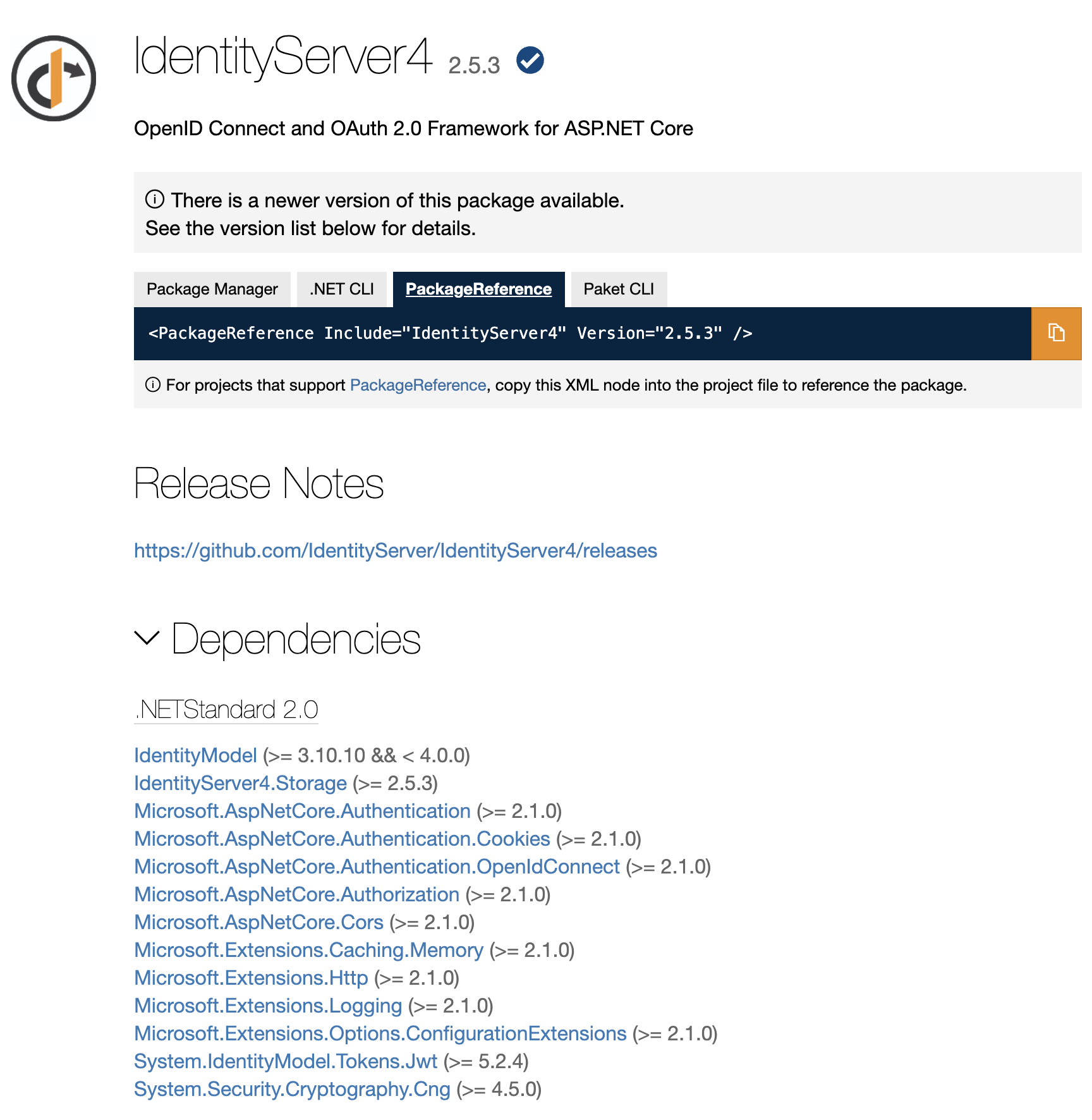 .NET Core 2.2 IdentityServer 4 v2.5 IdentityModel v4.0 · Issue #3634 · DuendeArchive ...