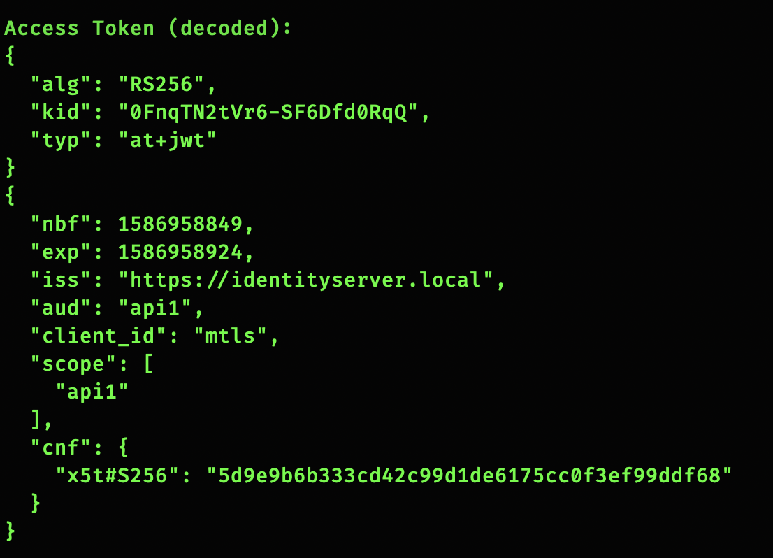 cnf claim doesn't seem to work for mTLS · Issue #4285 · DuendeArchive ...