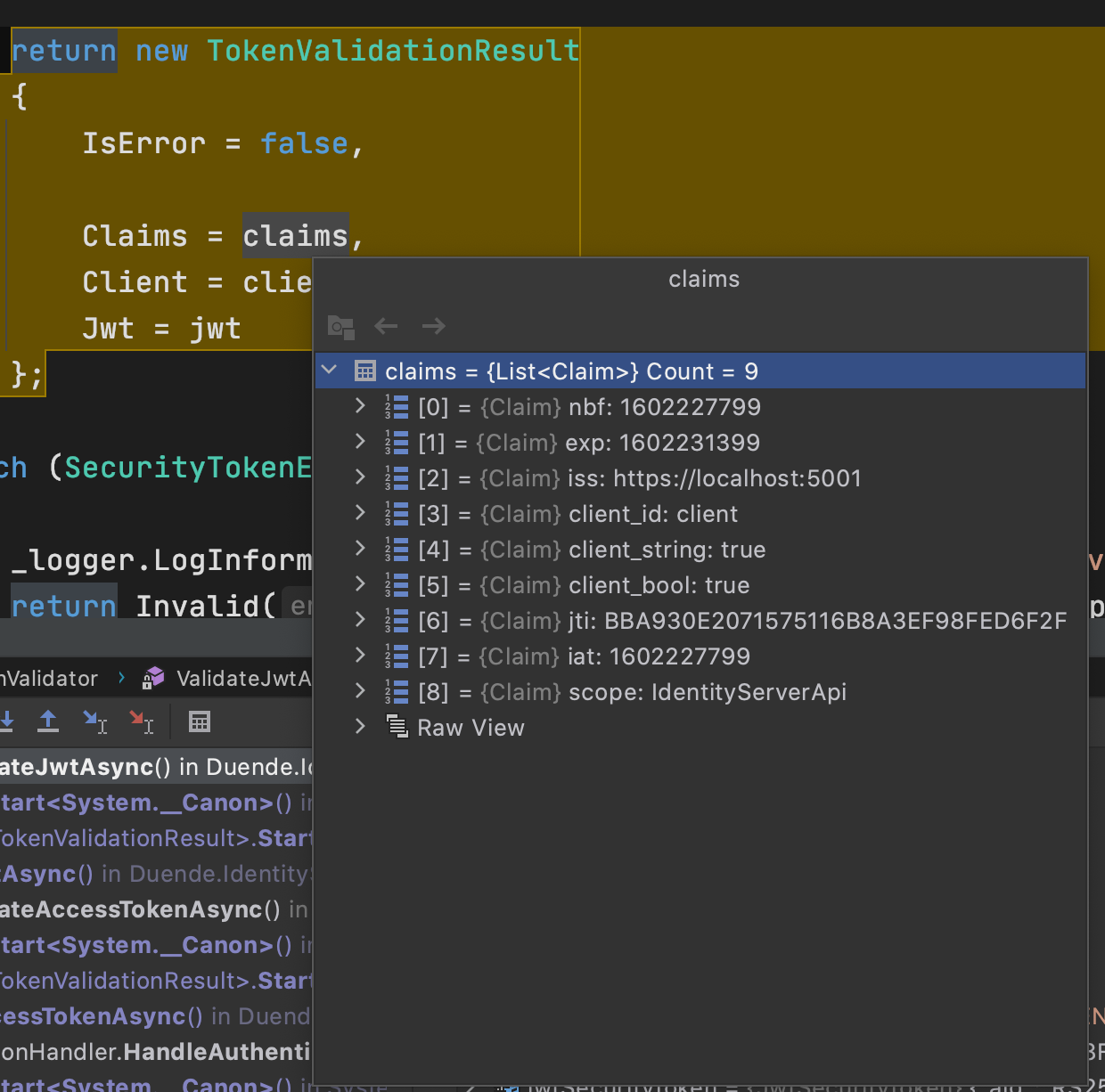 IdentityServerConstants.LocalApi.AuthenticationScheme's authentication handler parses booleans ...