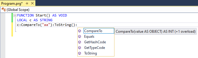 Intellisense problem with chained expressions · Issue #838 · X-Sharp/XSharpPublic · GitHub