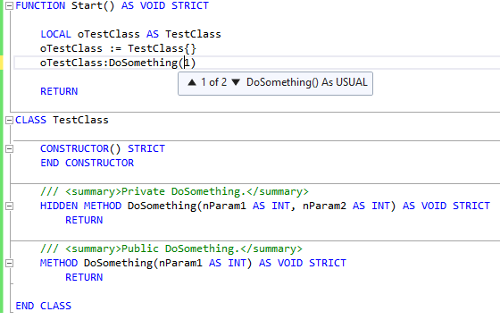VS integration: class members select list shows private class members · Issue #1188 · X-Sharp ...