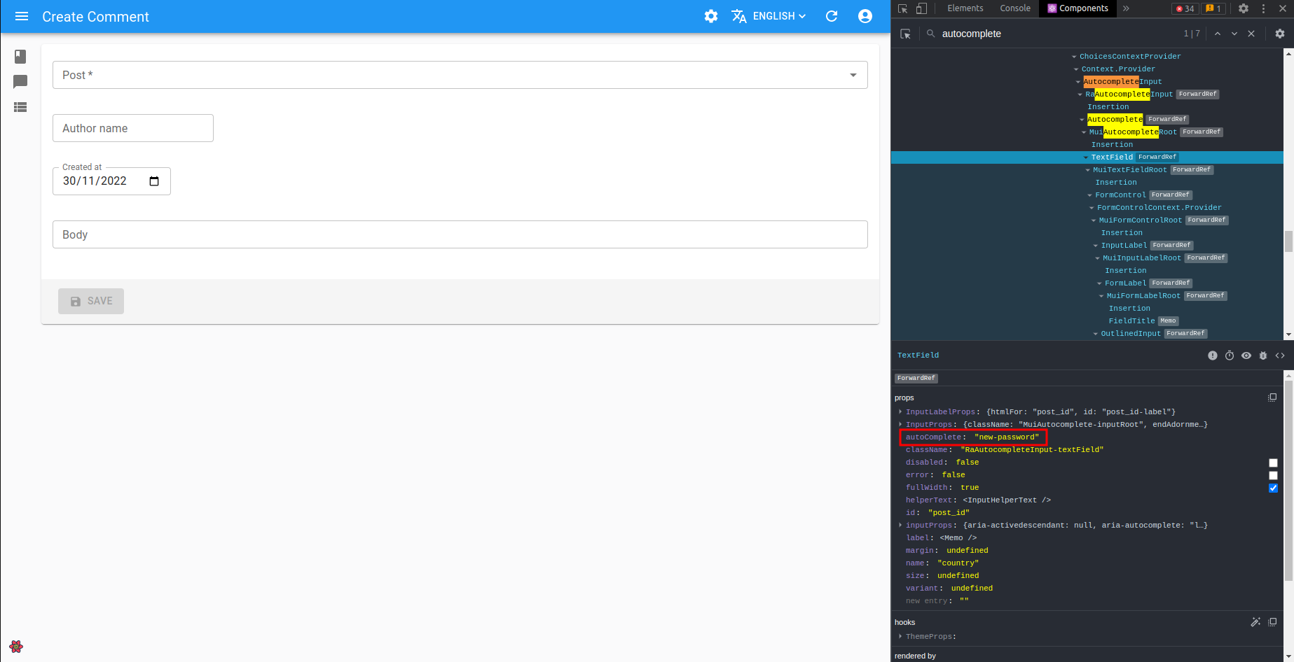 should pass TextFieldProps to its rendered TextField · Issue #8357 · marmelab/react-admin · GitHub