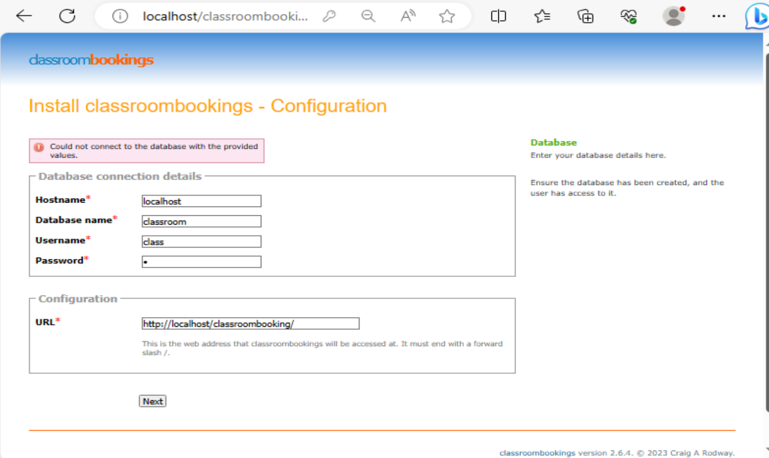 Cannot Connect To Database · Issue 58 · Classroombookingsclassroombookings · Github