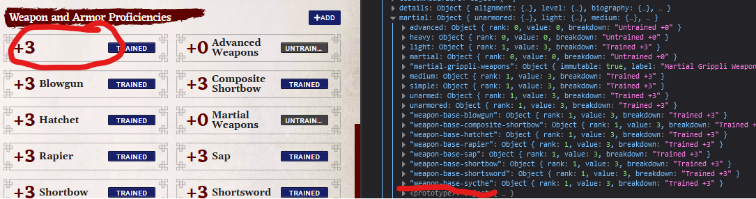 Grippli Weapon Familiarity RE typo causes blank proficiency on Non-Iconic Muruwa Actor · Issue ...