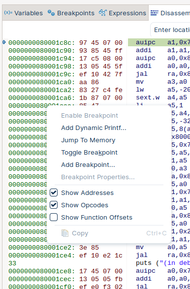 The Disassembly View Dosen T Show Opcode · Issue 563 · Eclipse Embed Cdt Eclipse Plugins · Github