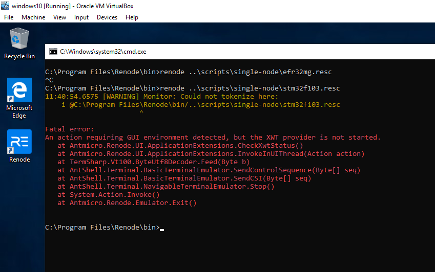 Closing the platform directly after it started outputs odd error · Issue #32 · renode/renode ...