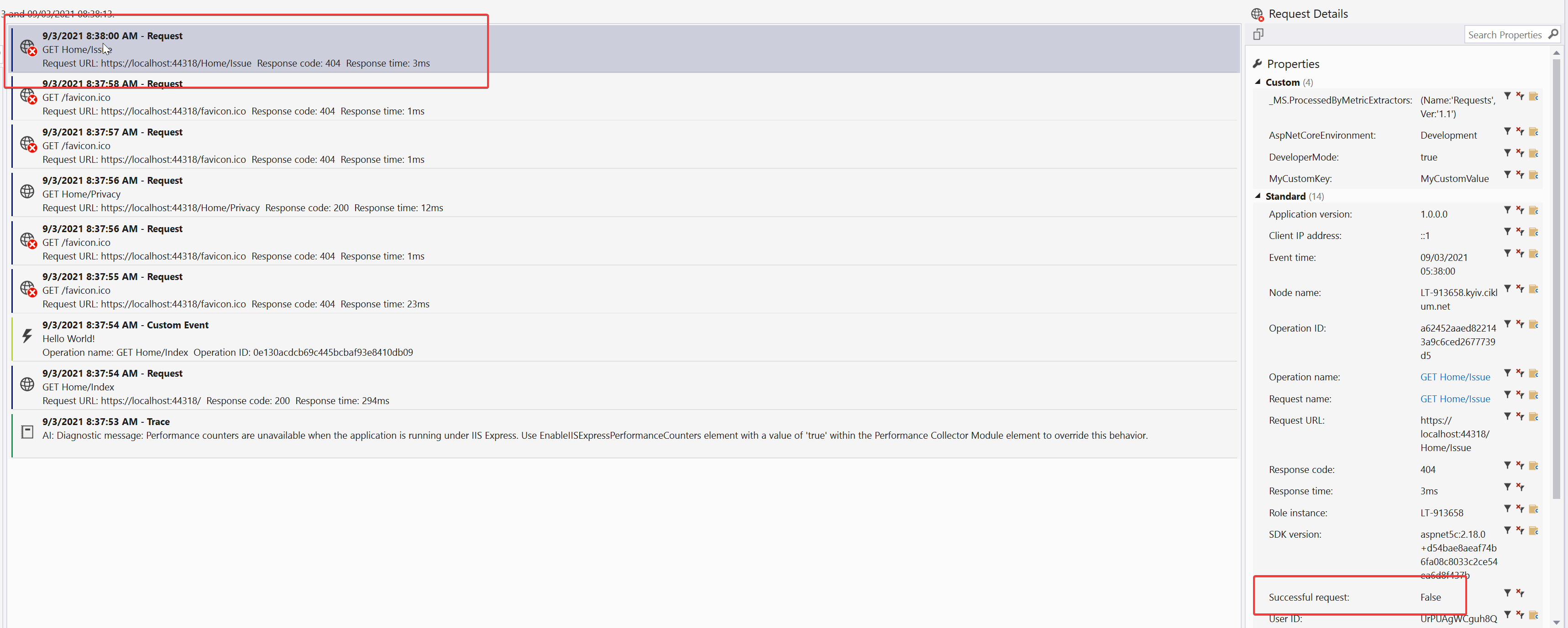 Can't override Success of RequestTelemetry · Issue #2396 · microsoft/ApplicationInsights-dotnet ...