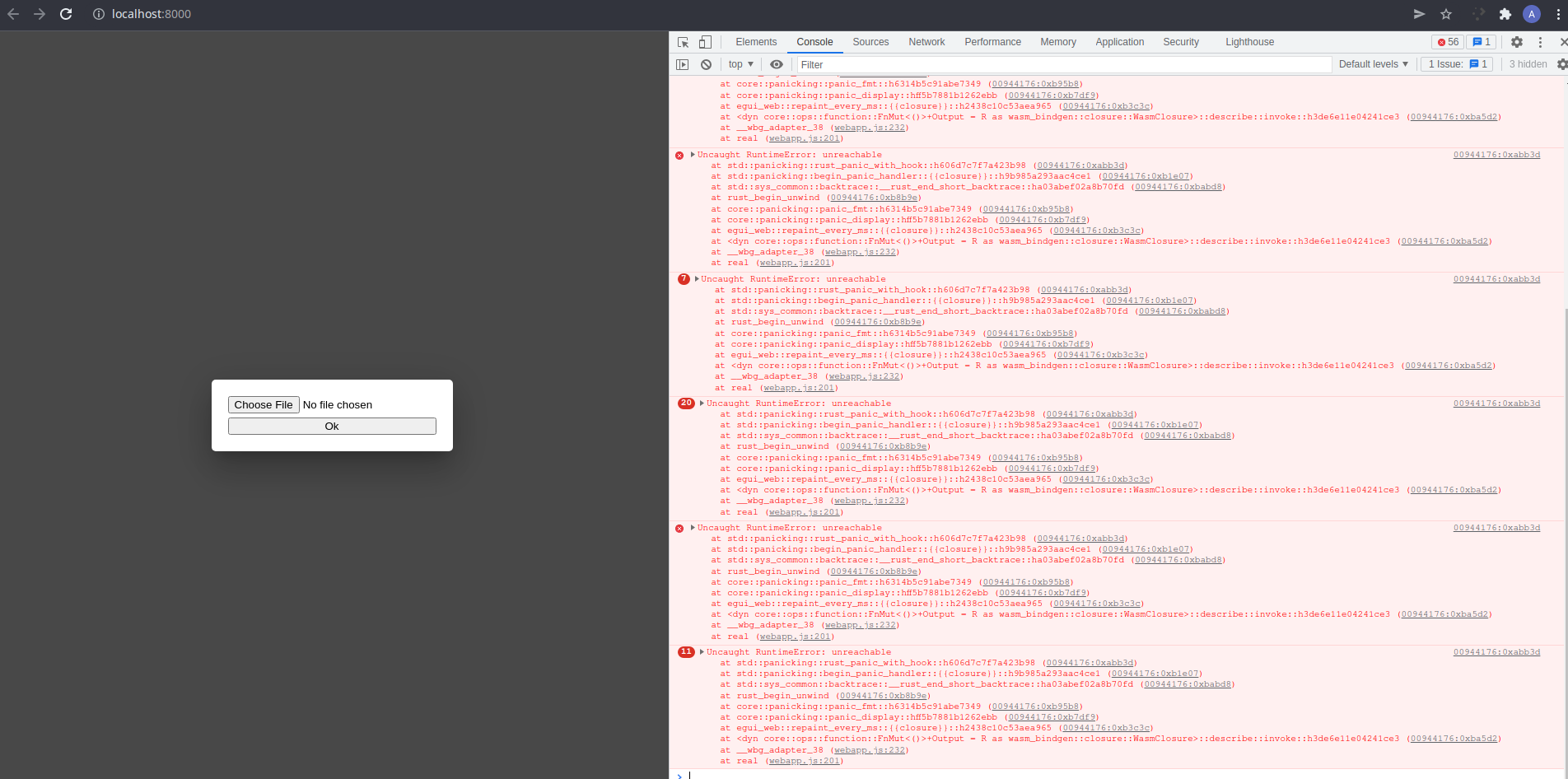 `rfd` file dialogs crashes `egui_web` · Issue #1042 · emilk/egui · GitHub