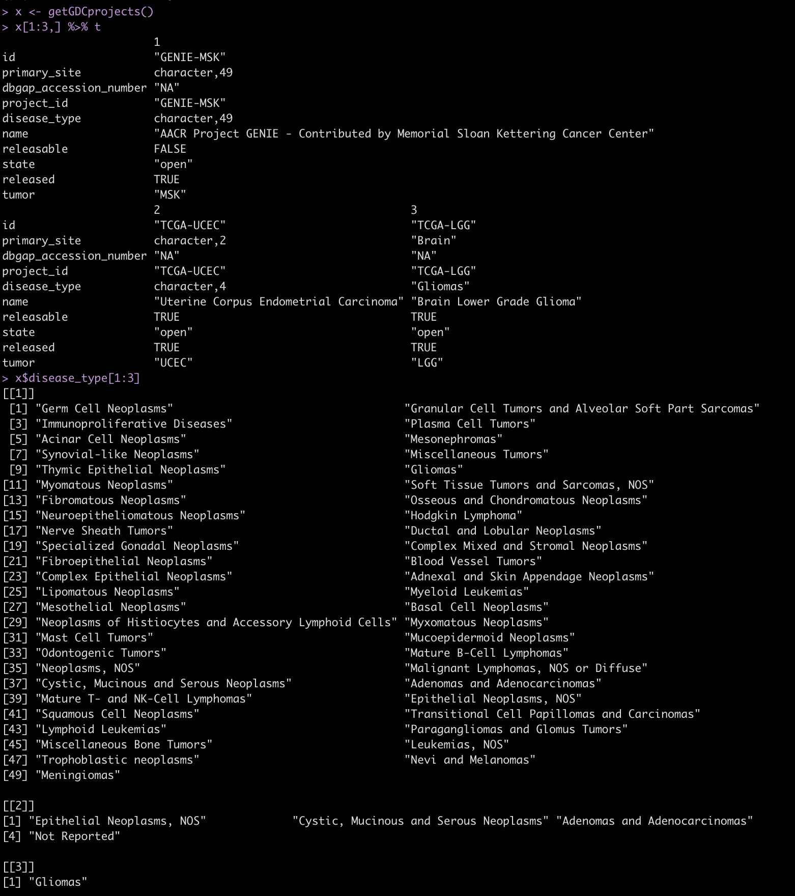 GDCquery no disease.type parameter? · Issue #446 · BioinformaticsFMRP/TCGAbiolinks · GitHub