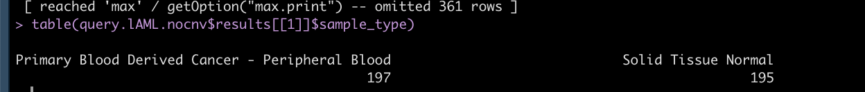 TCGA-LAML CNV data · Issue #464 · BioinformaticsFMRP/TCGAbiolinks · GitHub