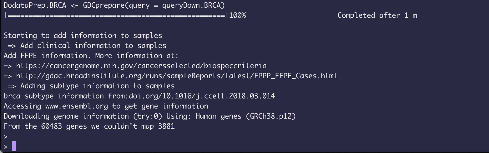 GDCprepare Problem · Issue #318 · BioinformaticsFMRP/TCGAbiolinks · GitHub