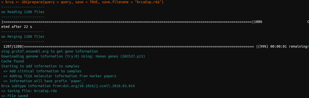 Error in GDCPepare · Issue #370 · BioinformaticsFMRP/TCGAbiolinks · GitHub