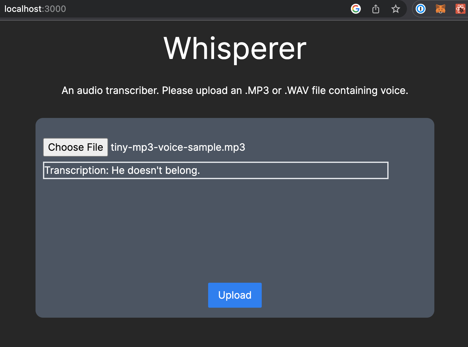 GitHub - dclsamples/whisperer