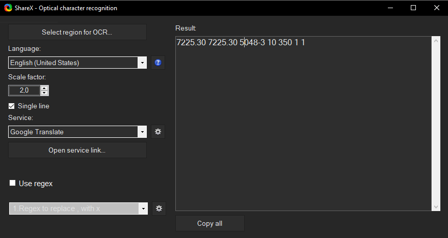 Adding regex to OCR formating window · Issue #7084 · ShareX/ShareX · GitHub