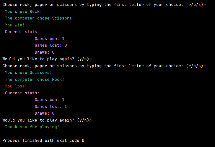GitHub - gmtev/RockPaperScissors: A simple console game of "Rock, paper, scissors"