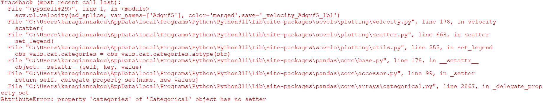 Plots cannot be generated properly · Issue #1132 · theislab/scvelo · GitHub
