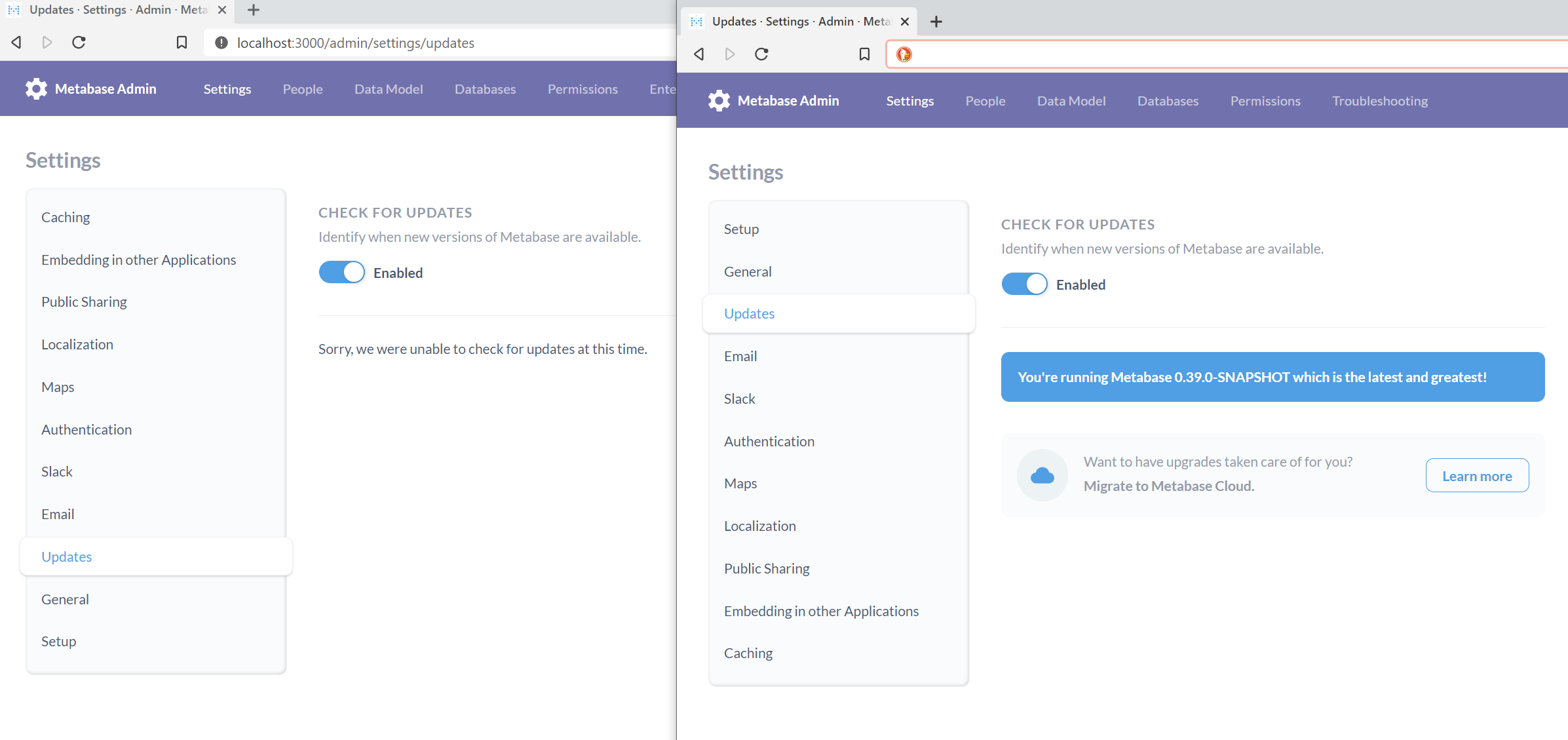 Settings left-hand nav in opposite order in EE edition · Issue #15441 ...