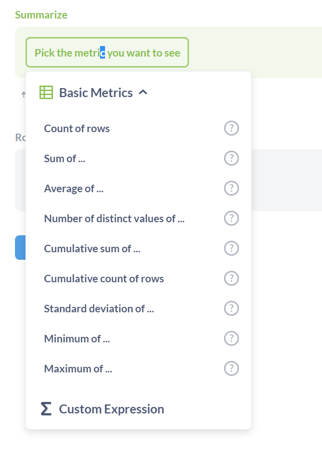 [MLv2] Implement functions for available aggregations · Issue #28702 · metabase/metabase · GitHub