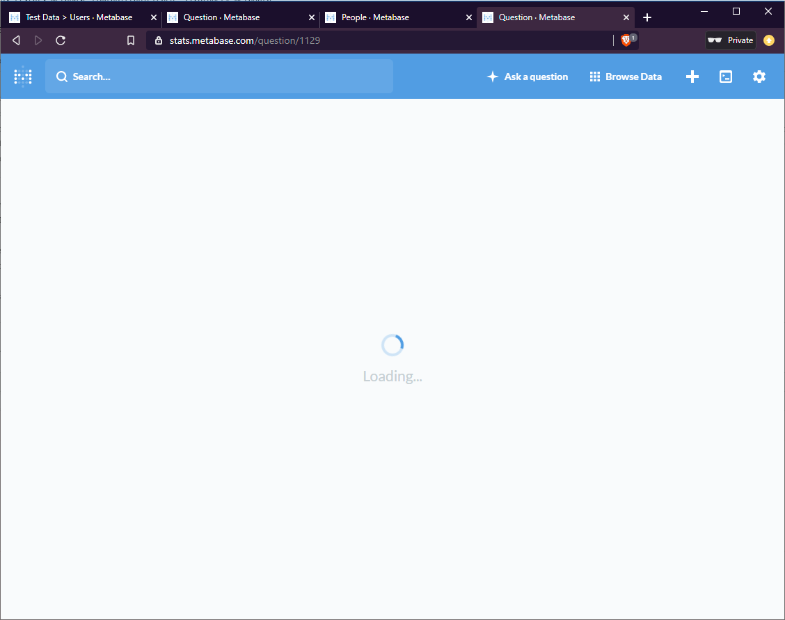 viewing Card with another Card as source query gets stuck on loading ...