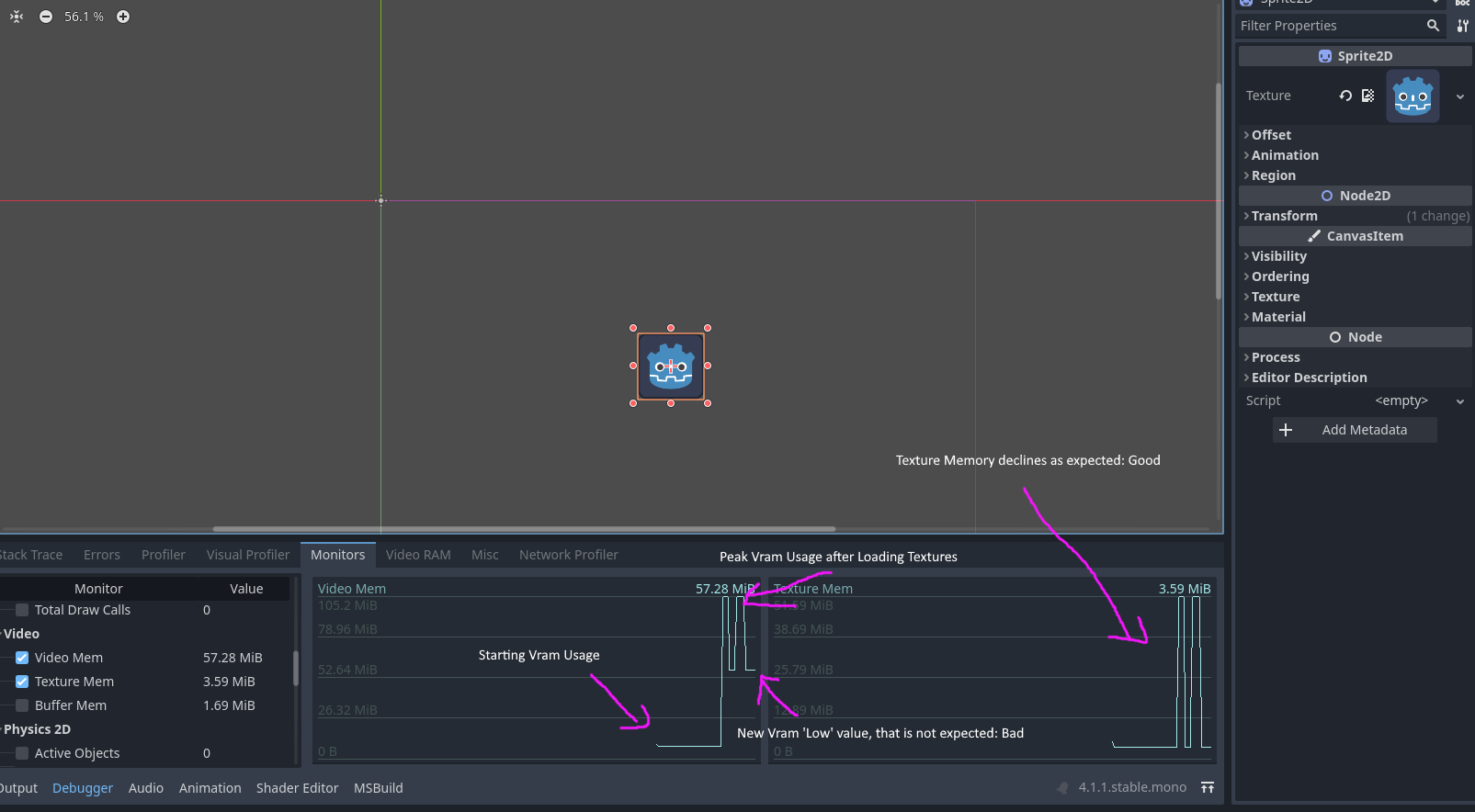 Vram 'leak': Not freeing all associated alllocations after null referencing textures (C# ...