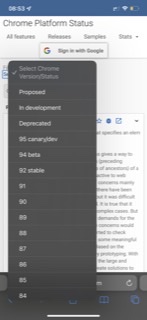 Chrome 93 is gone from the drop down menu · Issue #1496 · GoogleChrome ...
