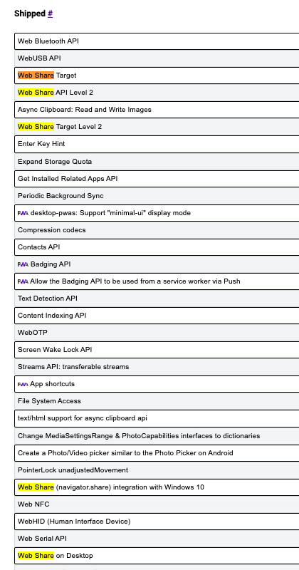 Web Share and Share Target are shipped on desktop · Issue #42 ...