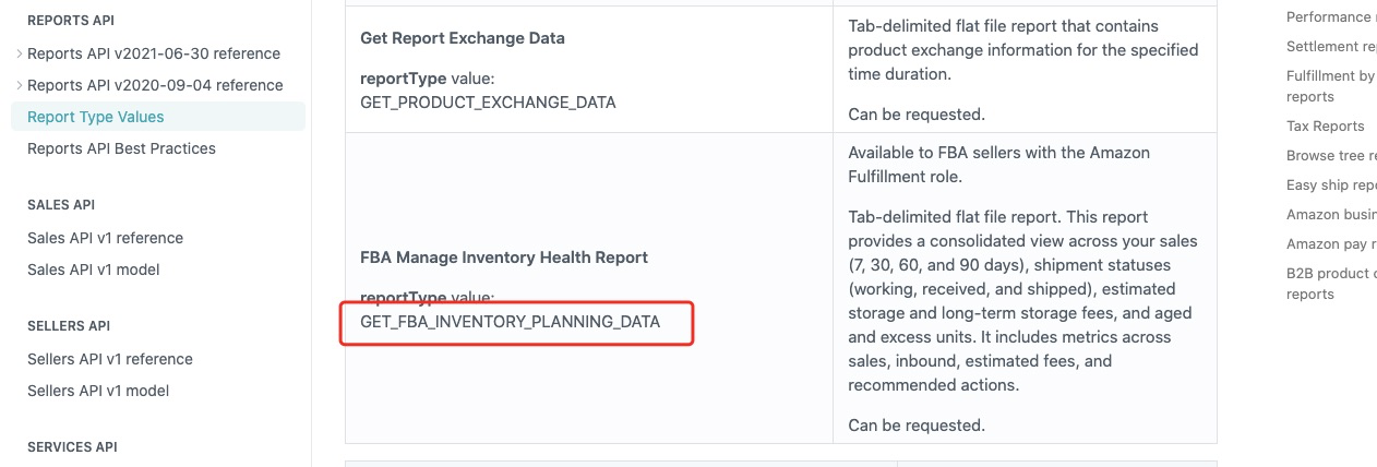 Please add GET_FBA_INVENTORY_PLANNING_DATA · Issue #243 · jlevers/selling-partner-api · GitHub