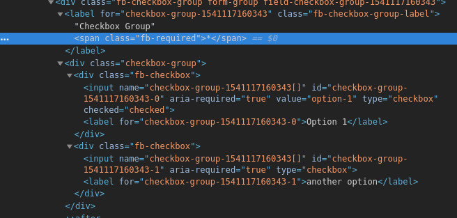 Remove from required checkbox and radio group labels · Issue #849 · kevinchappell/formBuilder ...