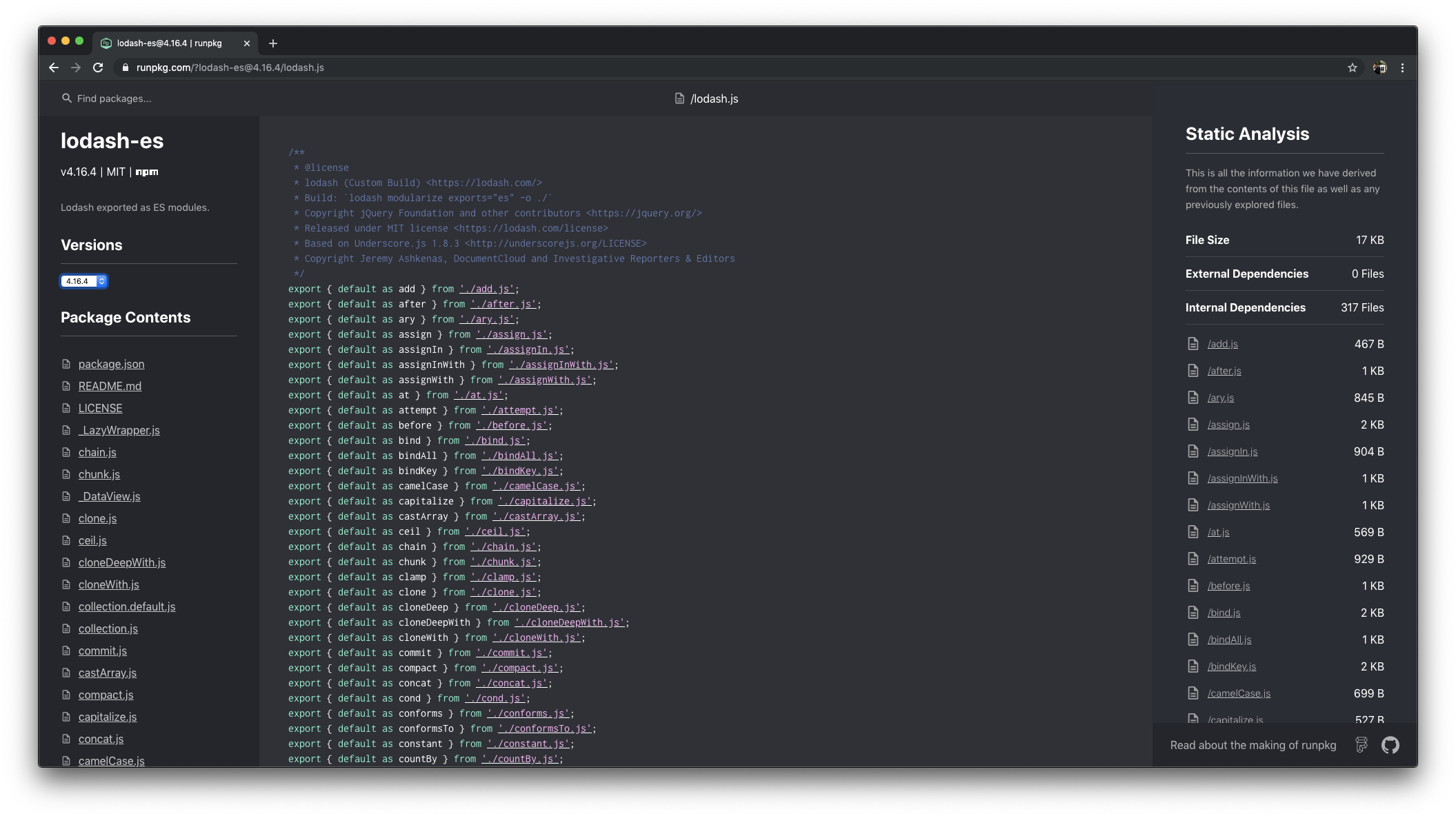 Add file sizes to left sidebar · Issue #47 · FormidableLabs/runpkg · GitHub
