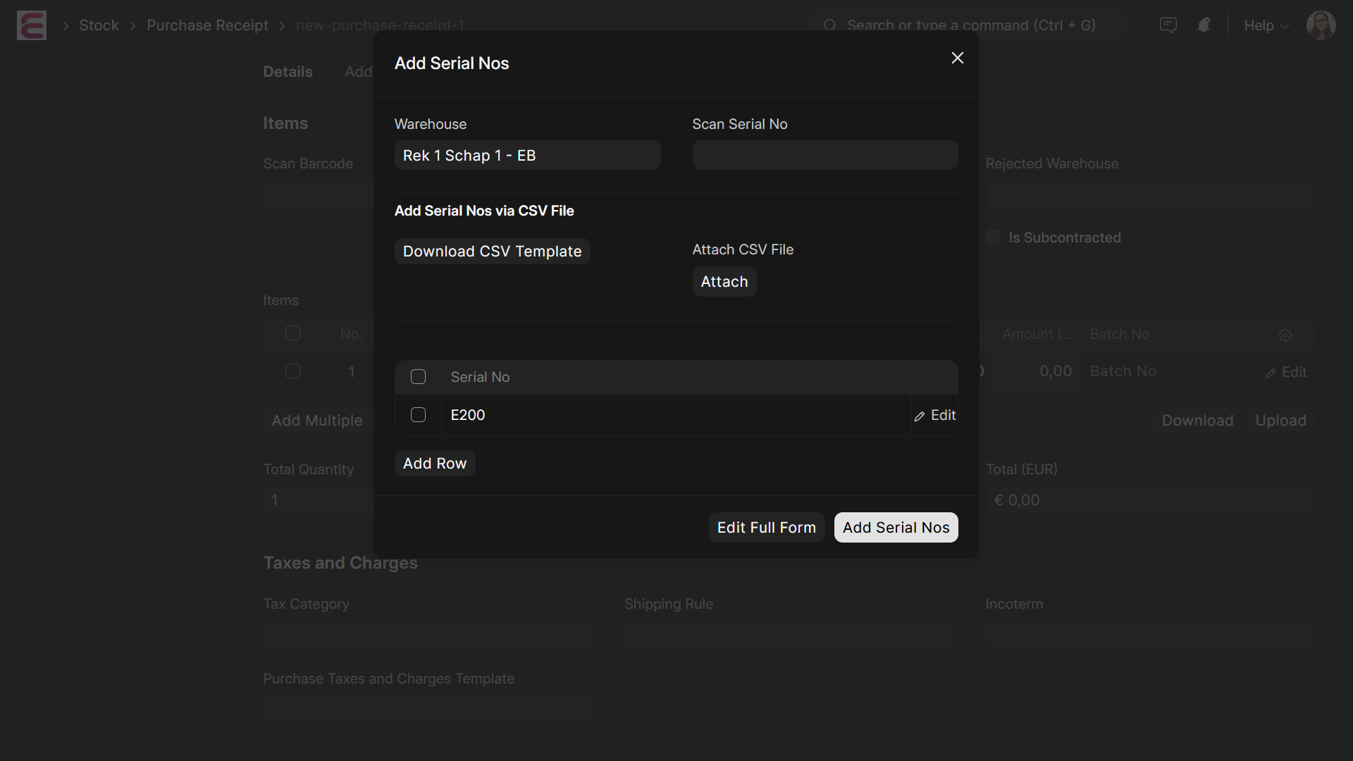 Create Batch/ Serialnumber directly in Purchase Receipt · Issue #37391 · frappe/erpnext · GitHub
