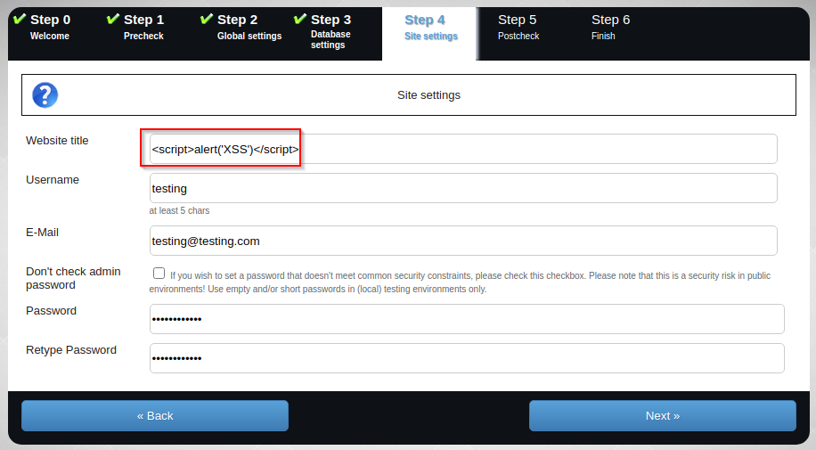 GitHub - Gi0rgi0R/xss_installation_blackcat_cms_1.4.1: XSS in install page in BlackCat CMS 1.4.1