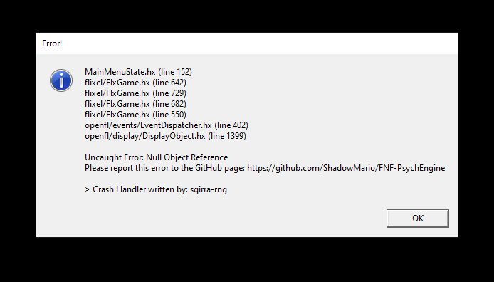 Error Starting · Issue 13320 · Shadowmariofnf Psychengine · Github