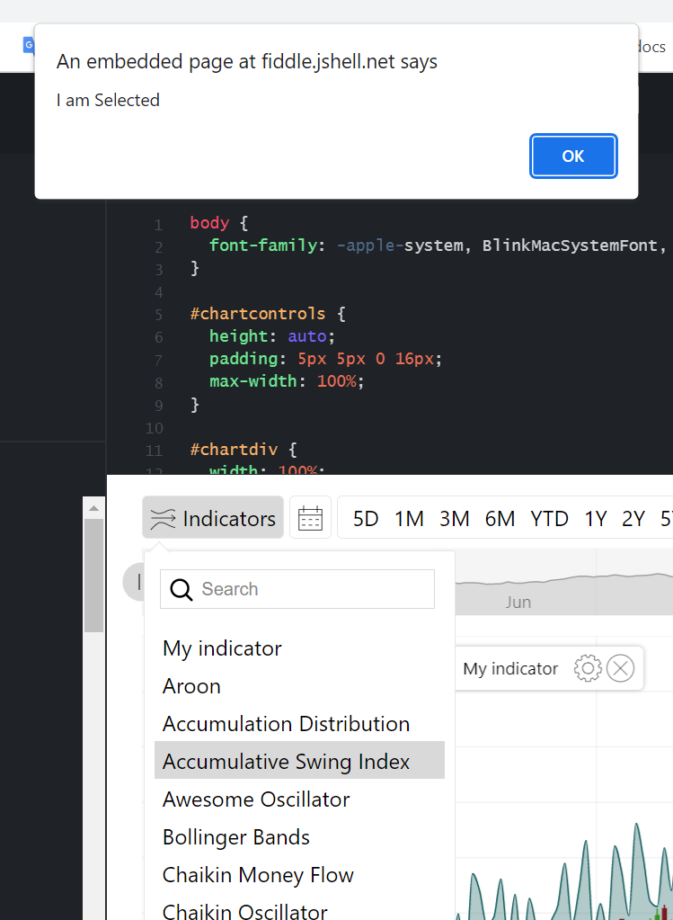 Selected event not calling on Indicator Control · Issue #566 · amcharts/amcharts5 · GitHub