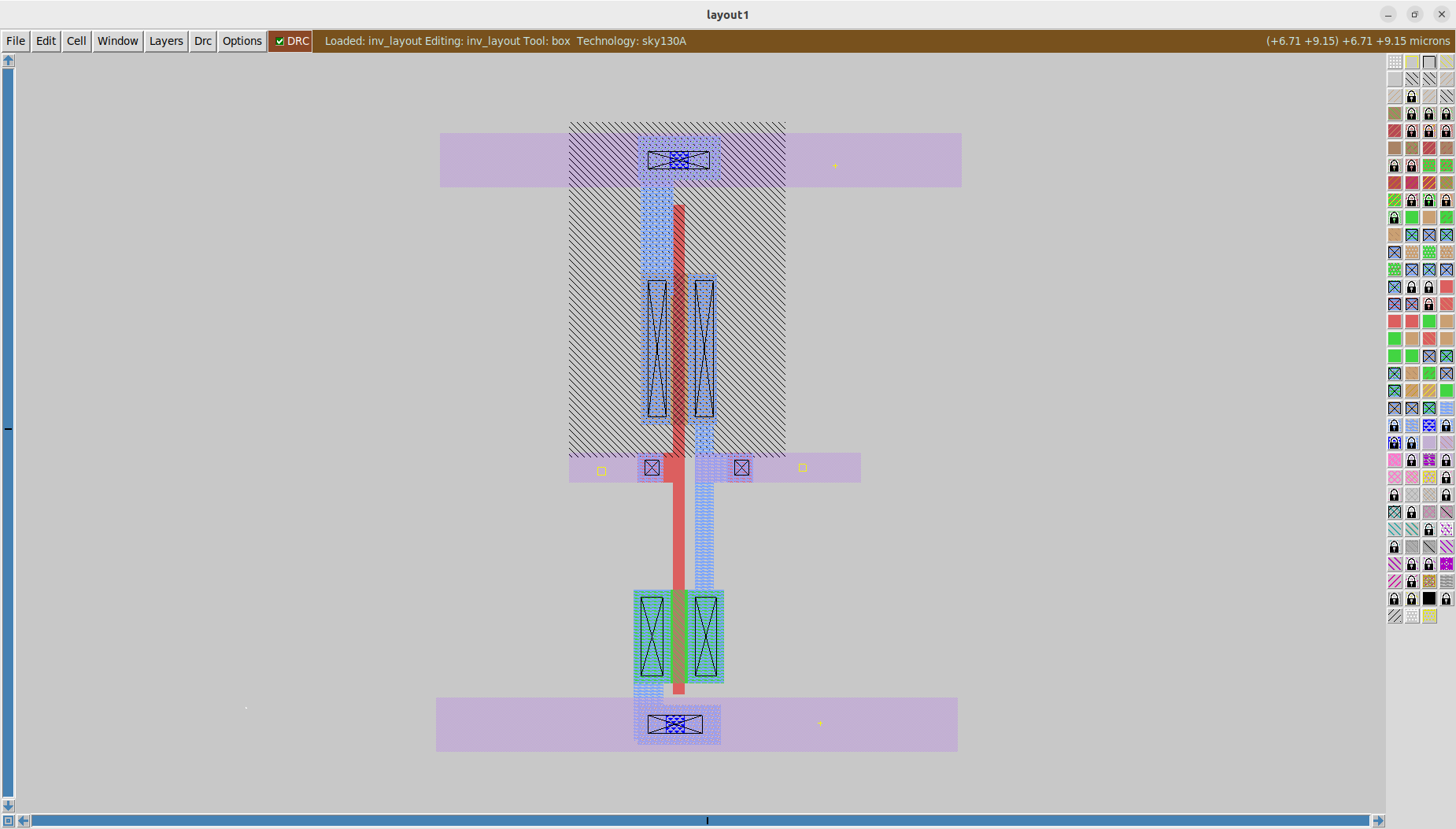GitHub - Rishikesh973/CMOS-Inverter-schematic-to-Layout: Design and ...