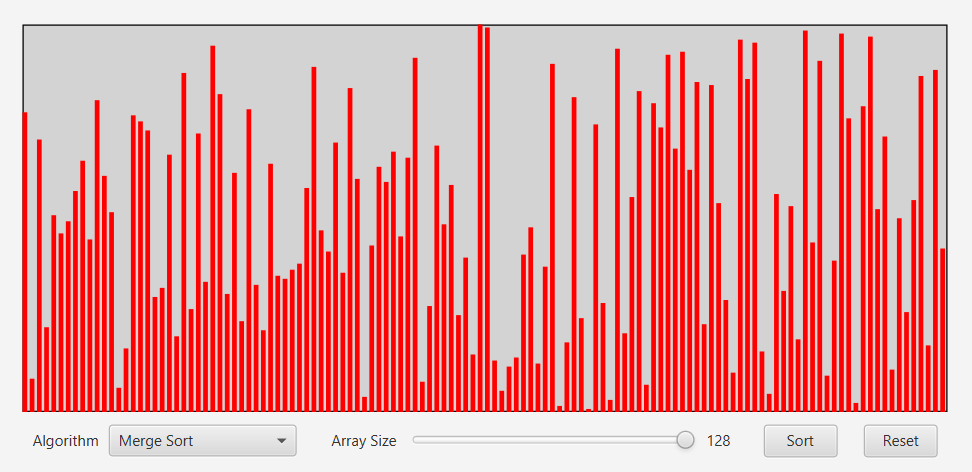 Github Brendangorch Selection And Merge Sort Simulator A Javafx Application That Visually