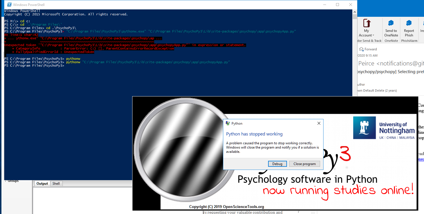 Selecting preferences on windows 10 crashes psychopy · Issue #2794 · psychopy/psychopy · GitHub